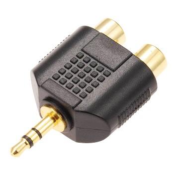 オーム電機 AP-2645 変換アダプター RCAピンジャックx2-φ3.5ステレオミニプラグ [品番]01-2645 AP2645 : いー ...