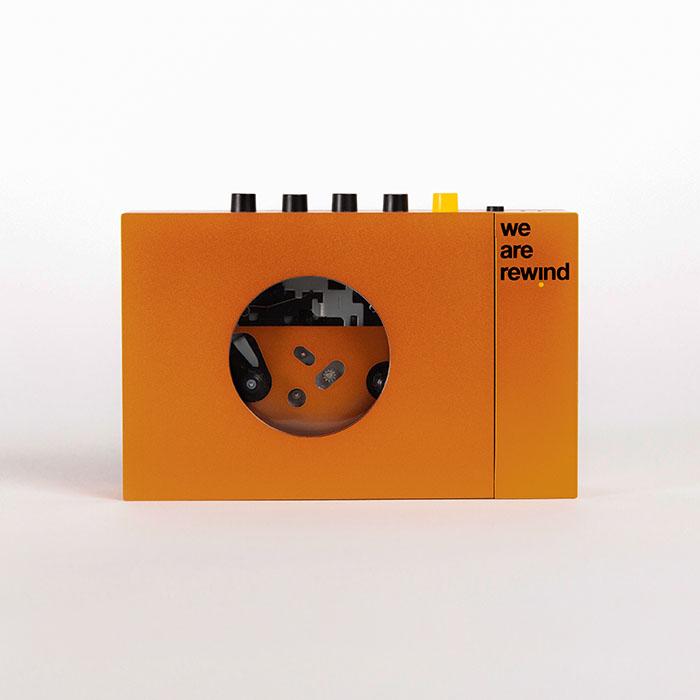 we are rewind WE-001 ORANGE ポータブルカセットプレーヤー 有線 無線 Bluetooth バッテリー搭載 レトロ ...