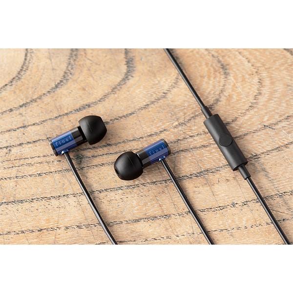 final ファイナル E1000C BLUE 有線イヤホン イヤホン 有線 カナル型 マイク付き 小型 軽量 iPhone Android PC 3.5mm 3極 耳掛け : eイヤホン ...