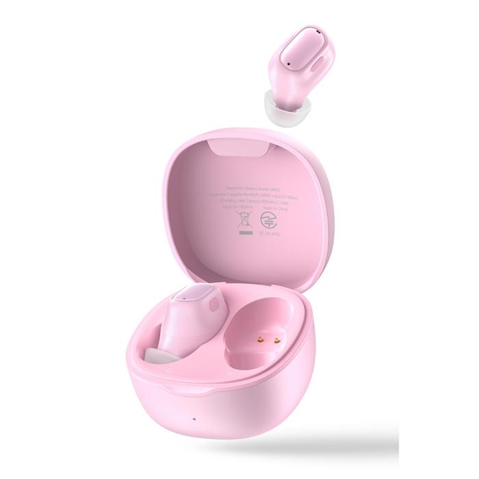 Baseus Bowie WM01 Baby Pink ワイヤレスイヤホン Bluetooth 小型 軽量 コンパクト EQ 低遅延モード ...