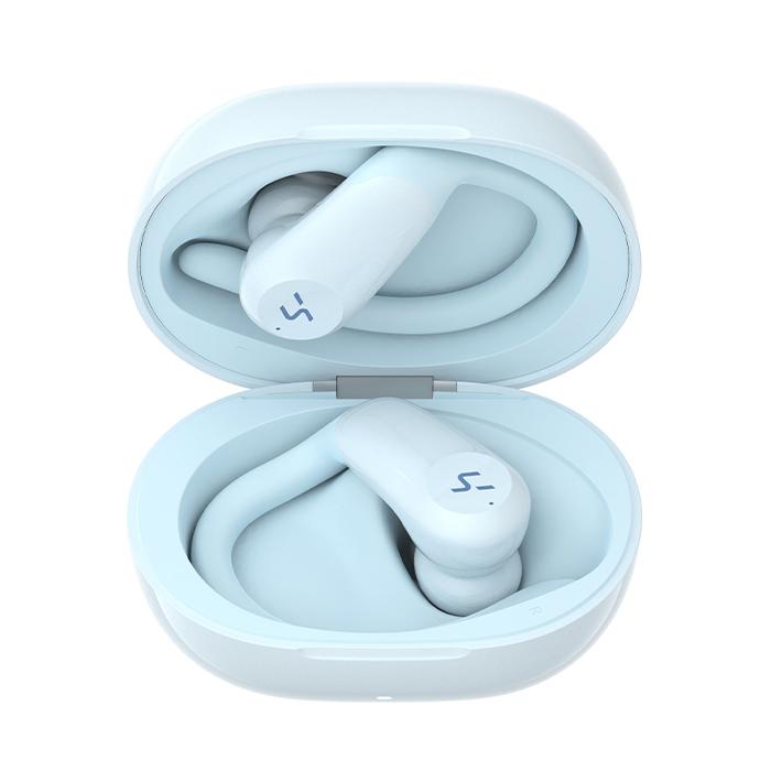 (お取り寄せ) HAKII ACTION Ice Blue ワイヤレスイヤホン Bluetooth オープンイヤー 耳を塞がない シリコン ...