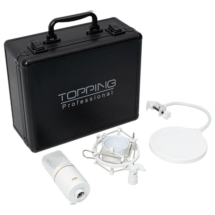 TOPPING Professional CL101 White マイク 録音 レコーディング 収録 配信 ライブ ストリームミング 単一指向 ...
