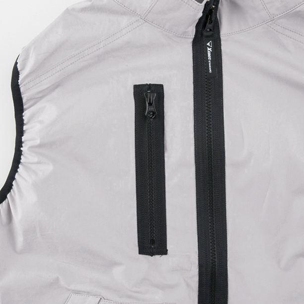 ジーベック（XEBEC） 綿100%膨らみ軽減空調服ベスト : ユニフォームの