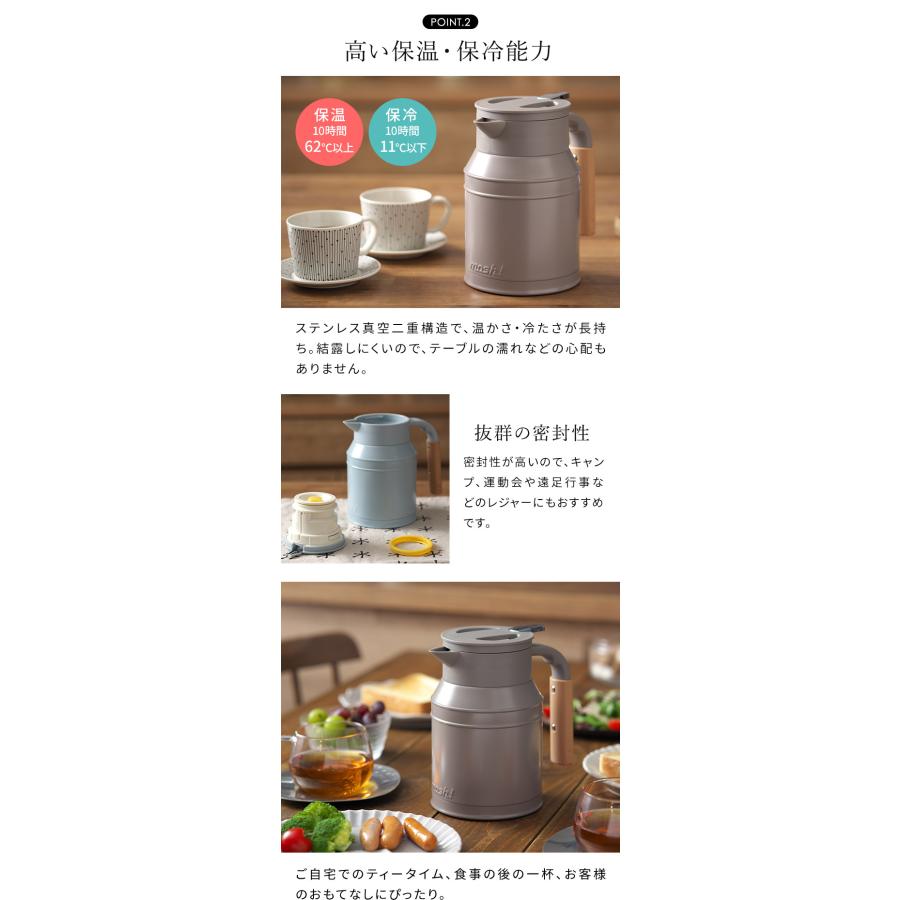 mosh! mosh！ モッシュ 卓上ポット タンク 1.0L 保冷ポット 保温ポット ステンレスポット 魔法瓶 保温 保冷 真空断熱 ウォータージャグ : インテリアショップe-goods ...