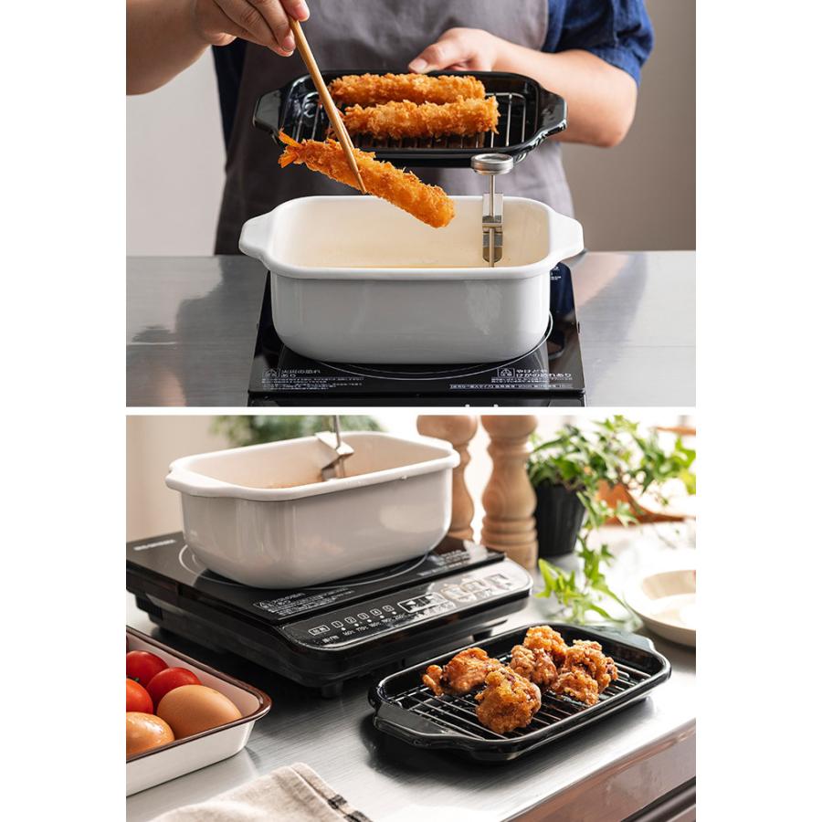 富士ホーロー 角型天ぷら鍋 TP-20K.W :ry1103237:インテリアショップe-goods - 通販 - Yahoo!ショッピング