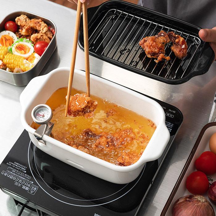 富士ホーロー 角型天ぷら鍋 TP-20K.W :ry1103237:インテリアショップe-goods - 通販 - Yahoo!ショッピング