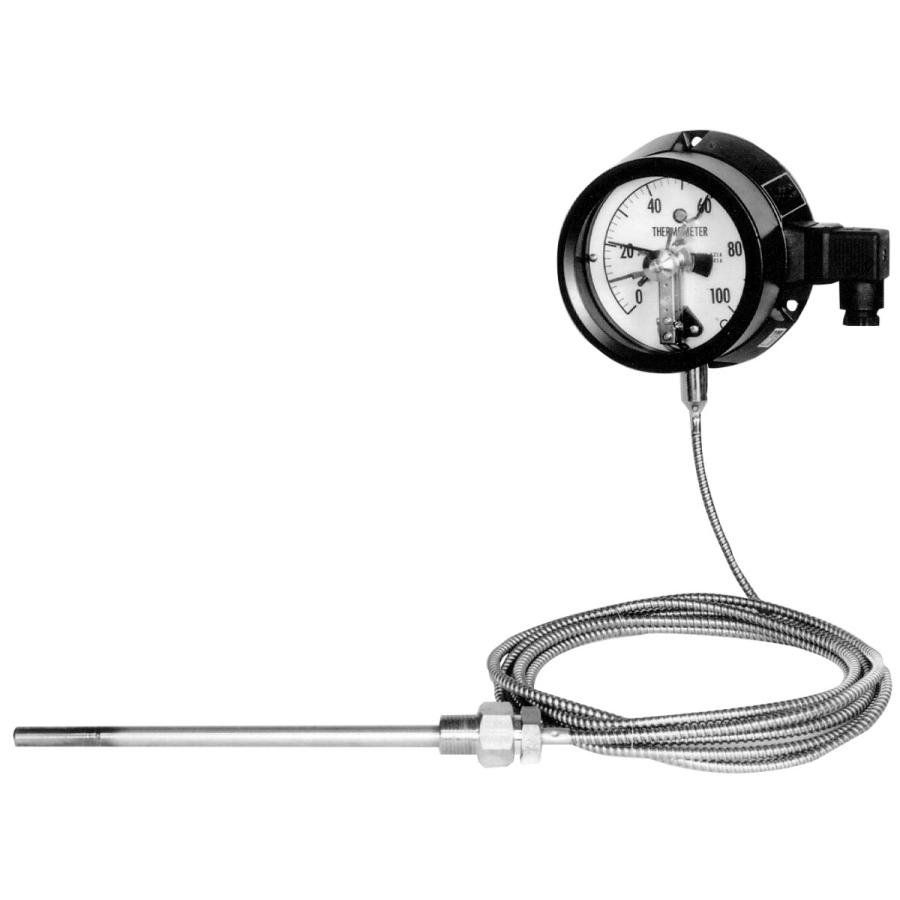 \ポイント5倍／ 長野計器 φ100 隔測型/壁掛型 コンタクト接点付温度計 100℃ R1/2X10X100LH 3M TK54-000-112A12AA0XX0 : ハカル.com ...