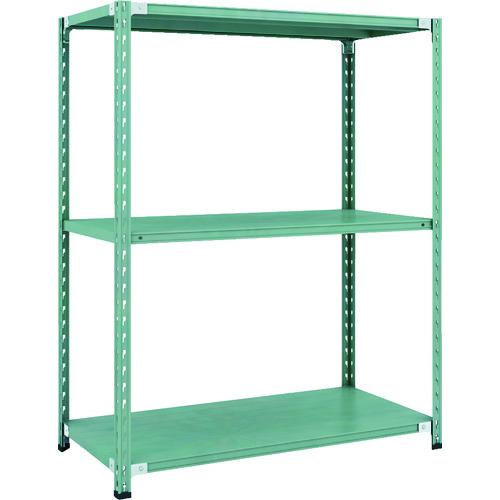 (大型)TRUSCO 115-5137 CB-5463-GN CB型セミボルトレス軽量棚 1200X600XH1500 3段 グリーン ...
