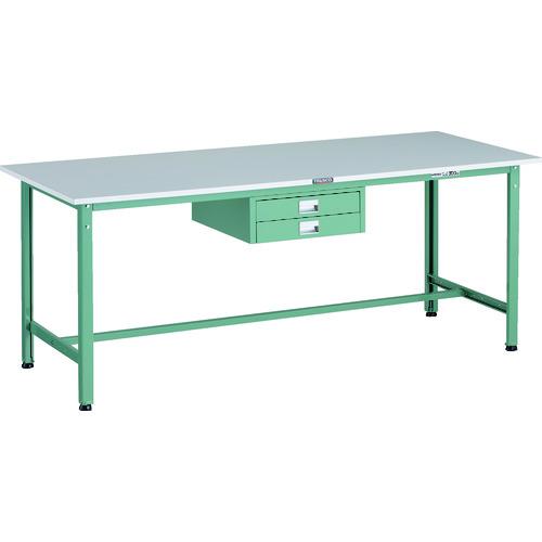 TRUSCO中山 (大型) TRUSCO 183-3864 RAE-1800UDC2 RAE型軽量作業台 1800X750 薄型2段引き出し付 グリーン色 1833864 : ハカル.com ...