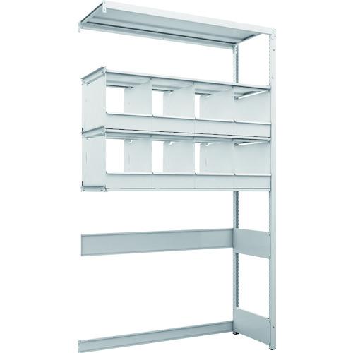 (大型)TRUSCO 2064855 K1-U7444D8B スチールラック K1型抗菌塗装高密度収納棚 下段開放型 ...