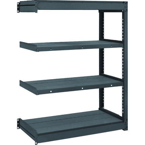 (大型)TRUSCO 207-5463 TUG100-44K-4B-BK TUG型軽量ボルトレス棚 黒 100kg 連結型 1240×324× ...