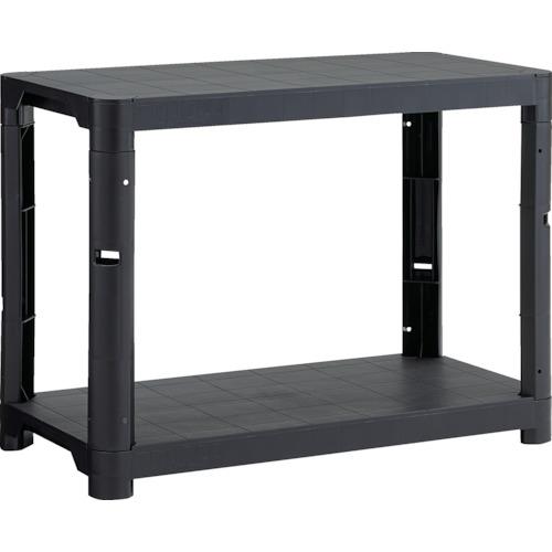 TRUSCO中山 (直送) TRUSCO 2629920 TPT-2342C-MBK プラ棚 高サ658-2段タイプ コーナーキャップ4個付 ...