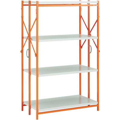 TRUSCO中山 (大型) TRUSCO 362-9392 TR-5344-W ワンタッチラック W915XD450XH1368 4段 白Xオレンジ 3629392 : ハカル.com ...