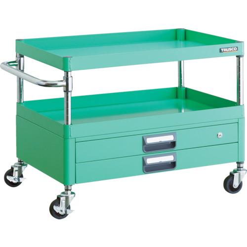 TRUSCO中山 (大型) TRUSCO 488-2776 PEW-672X-YG ツールワゴン フェニックスワゴン 省音 750X500XH600 2段引出付 ヤンググリーン 4882776 ...