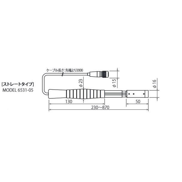 KANOMAX（カノマックス） KANOMAX 6531-05 伸縮延長棒 ストレート 風速計用 日本カノマックス : ハカル.com ...