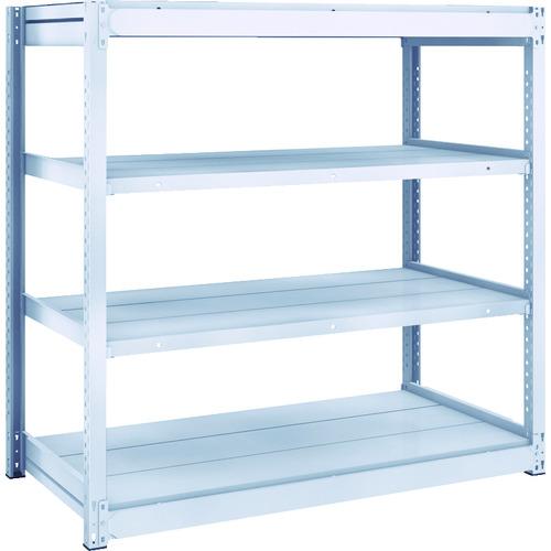 (大型)TRUSCO 855-7844 TUG200-44L-4 TUG型軽中量ボルトレス棚 200kg 単体型 1240×624×H1200 4段 8557844 :855-7844:ハカル ...