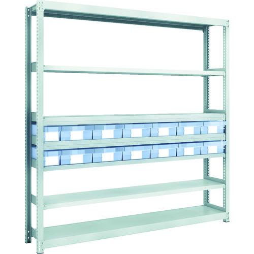 (大型)TRUSCO 856-3231 M2-6637-C2D12 スチール製軽中量ボルトレス棚 M2型 樹脂透明引出付 W1760×D300×H1800 小×2・大×12 8563231 : ...