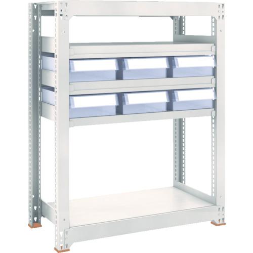 (大型)TRUSCO 856-3299 M3-4355-D6 スチール製中量ボルトレス棚 M3型 樹脂透明引出付 W900×D471×H1200 大×6 8563299 : 856-3299 ...