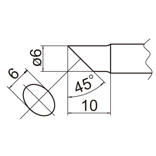 HAKKO 白光 T20-C6 コテ先 6C型 ハッコー : ハカル.com・Yahoo!店 - 通販 - Yahoo!ショッピング