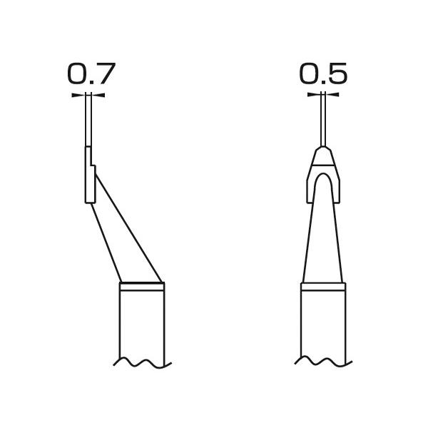 白光 T8-1002 コテ先 CHIP 0.5C型 HAKKO ハッコー : t81002-hakko-y181557 : ハカル.com・Yahoo!店 - 通販 - Yahoo!ショッピング