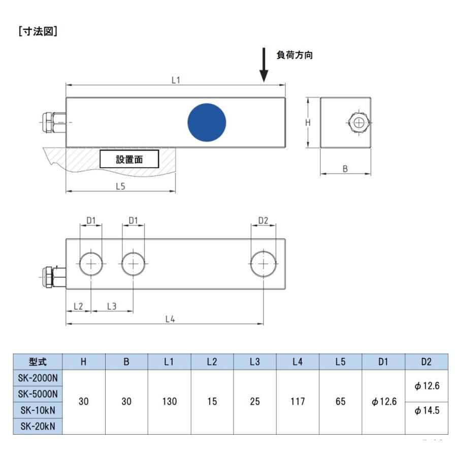 イマダ ZTS-SK-5000N センサーセパレート型フォースゲージ ZTS + 圧縮・引張両用ロードセル SK付 IMADA : zts ...