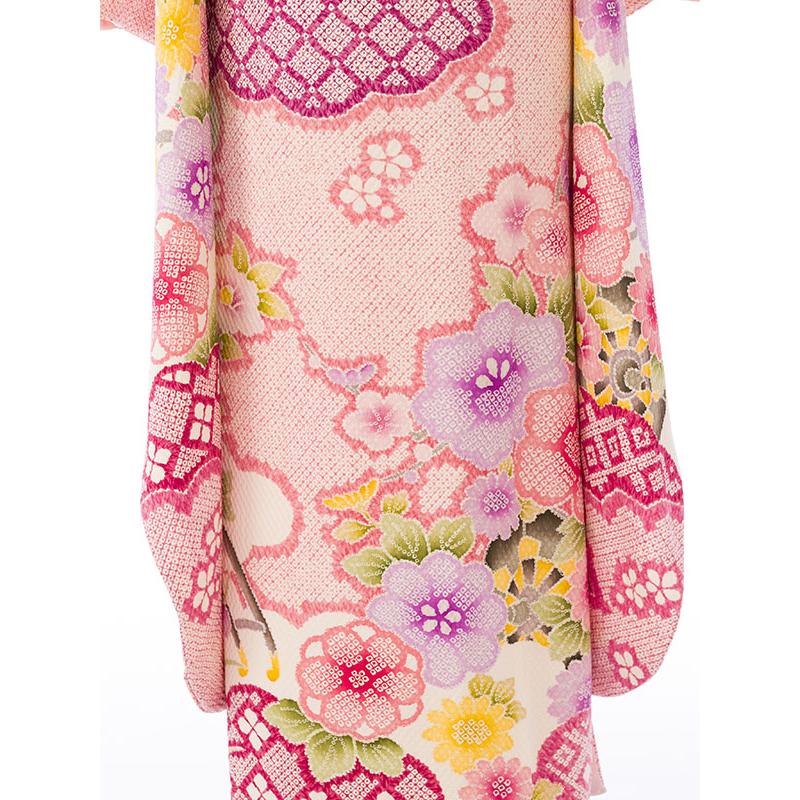 総絞り|正絹|158〜167cm|着物レンタル|振袖フルセット(ピンク系 総絞り|正絹|158〜167cm|着物レンタル|振袖フルセット(ピンク系
