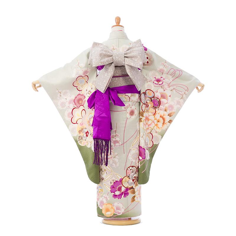 上質|絵羽|日本製|115〜125cm|七五三着物レンタルフルセット(グリーン系)|女の子(七歳) HAP7276 : e-きものレンタル Yahoo!店 - 通販 - Yahoo!ショッピング