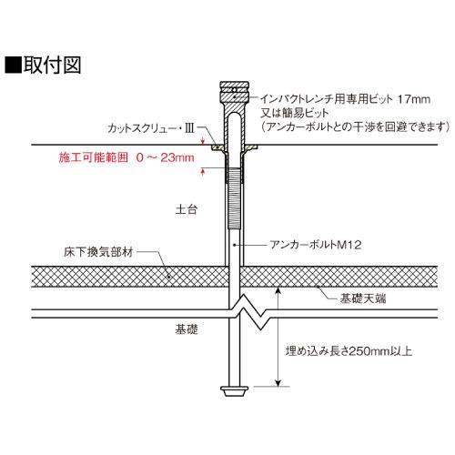 土台座金 カットスクリュー・3 200個 [065255200] クロメートメッキ 土台の上端と本体をフラットに仕上げる M12用の座金とナットを一体化 BXカネシン : 065255200 ...