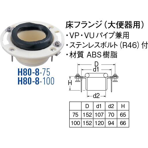 床フランジ H80-8-75 [30714070] SANEI 三栄水栓製作所 : e-キッチンマテリアル - 通販 - Yahoo!ショッピング