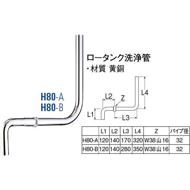 ロータンク洗浄管 H80-A [30714088] SANEI 三栄水栓製作所 : e-キッチンマテリアル - 通販 - Yahoo!ショッピング