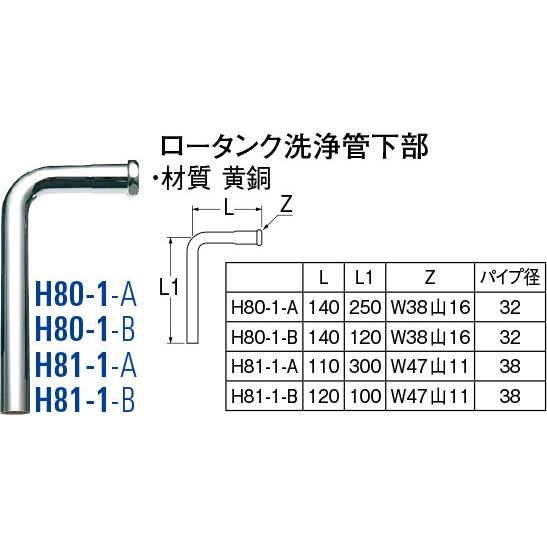 ロータンク洗浄管下部 H80-1-A [30714113] SANEI 三栄水栓製作所 : e-キッチンマテリアル - 通販 - Yahoo!ショッピング