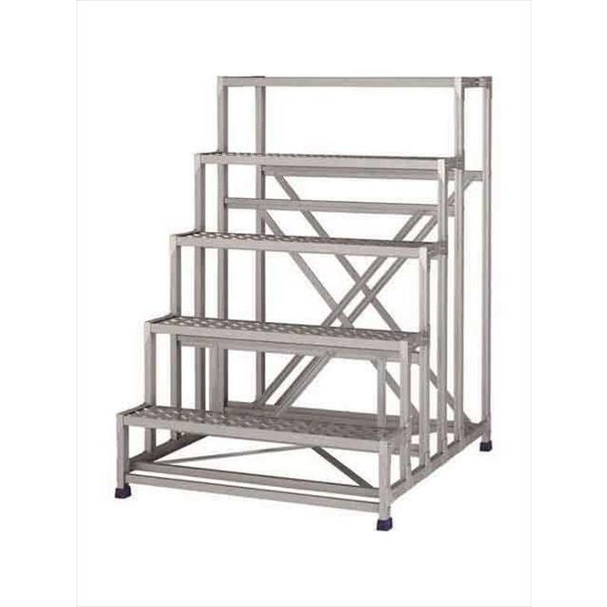 ステンレス金具仕様作業台(天板縞板タイプ) アルインコ(ALINCO) [CMT-5151S] 5段天板高さ1500mm 作業台 送料別途見積り メーカー直送 法人様限定 : e-キッチン ...