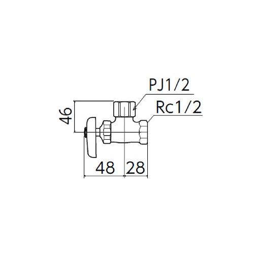 KVK アングル形止水栓 給水管抜け防止ナット付 [K6AP5NB] 固定こま エコこま 水栓金具 : e-キッチンマテリアル - 通販 ...