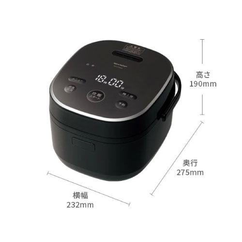ジャー炊飯器 3合炊き シャープ SHARP [KS-CF05E-B] ブラック系 3mm厚釜 取っ手つき内釜で使いやすい パンも作れる お手入れがカンタン 優良配送 : kscf05eb ...