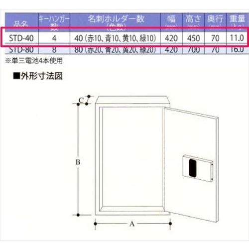TANNER キーボックス [TANNER854-801] STDテンキー式キーボックス本数 40本用1台入 : e-キッチンマテリアル - 通販 - Yahoo!ショッピング