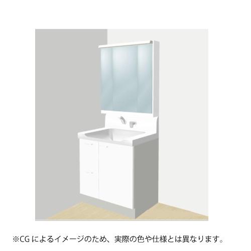 洗面化粧台 EJ トクラス TOCLAS [MBU0753MB+YEAE075RA CEWW1] 間口750mm 3面鏡 片引出し 薄型照明付 扉カラー：ホワイト 変更・キャンセル不可 ...