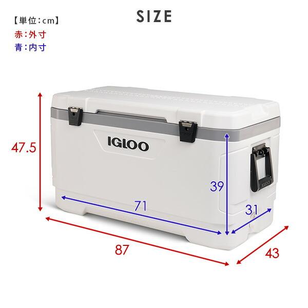 igloo（イグルー） クーラーボックス 大型 マリーンウルトラ100 (95L) 49548 クーラーバッグ 保冷バッグ アウトドア キャンプ 釣り : くらしのeショップ - 通販 ...