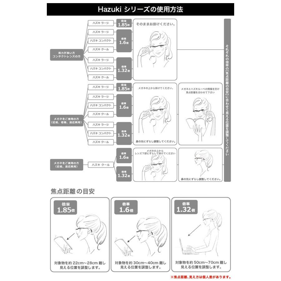 Hazuki（ハズキルーペ） 正規品 ラージ レンズ10年保証 拡大率1.6倍