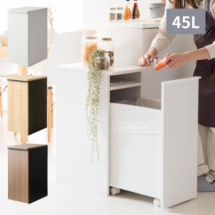 宮武製作所 隠せる ゴミ箱 45リットル 引出し式 幅30 奥行き45.5 高さ70cm キャスター付き おしゃれ 45L キッチン リビング 引き出し ごみ箱 キャスター 引出 ドロワー ...