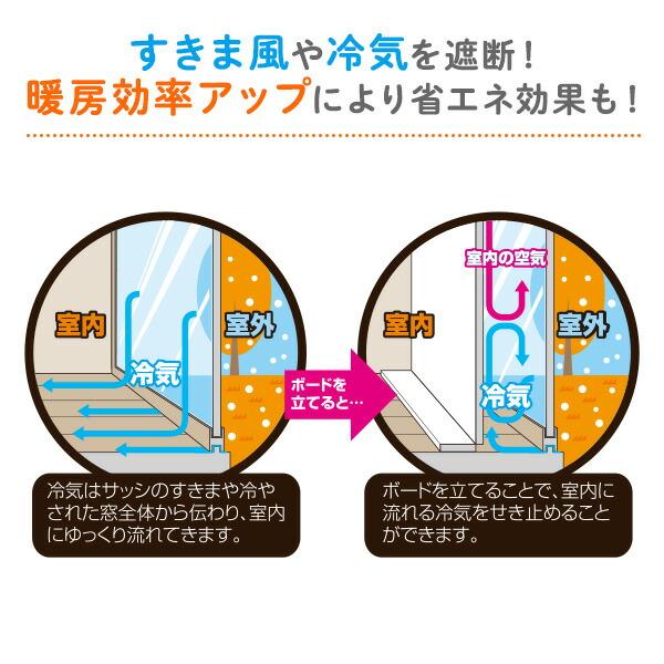 山善 窓際あったかボード L (200×60cm) 厚さ5mm YMA-605(ST) 断熱ボード 断熱パネル 断熱シート すきま風対策 隙間風対策 寒さ対策 冷気対策 冷風遮断 暖房効率 ...