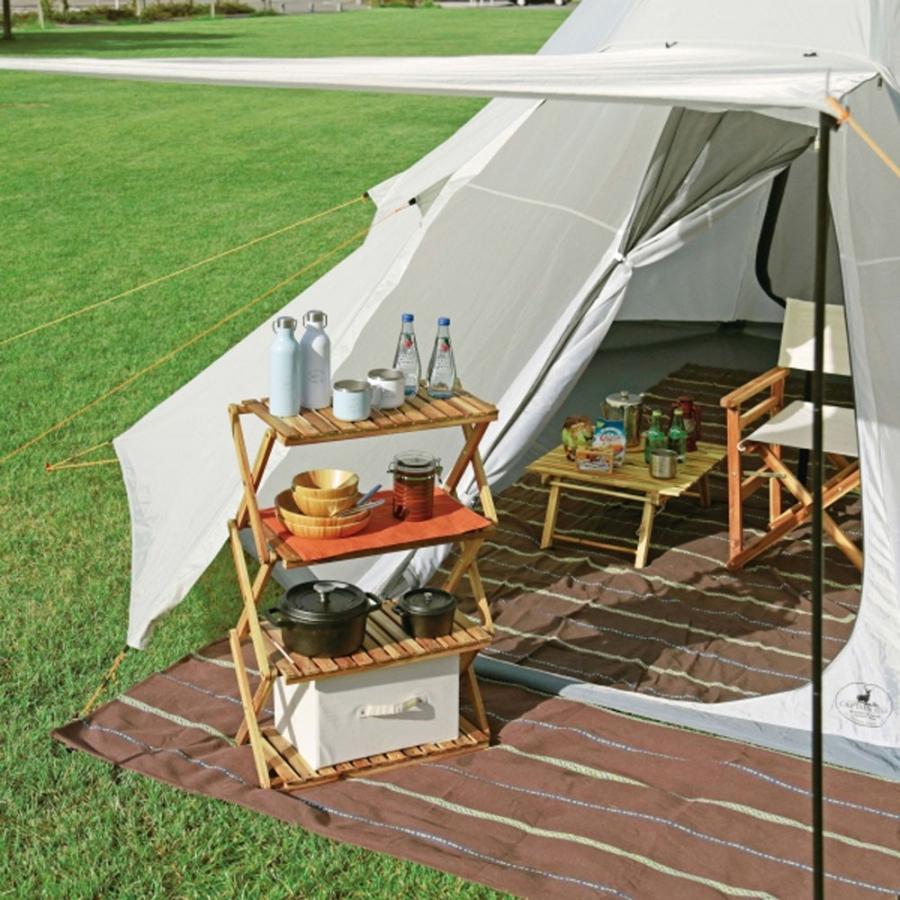 CAPTAIN STAG キャプテンスタッグ CSクラシックス 木製4段MOVEラック＜600＞ UP−2580 UP2580 :PAL ...