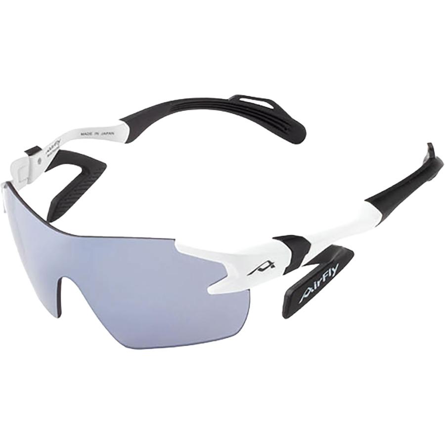 エアフライ Airfly 鼻パッドのないスポーツサングラス AF-901 C-2K ホワイトマット メガネ 可視光線透過率14 UVカット率 ...