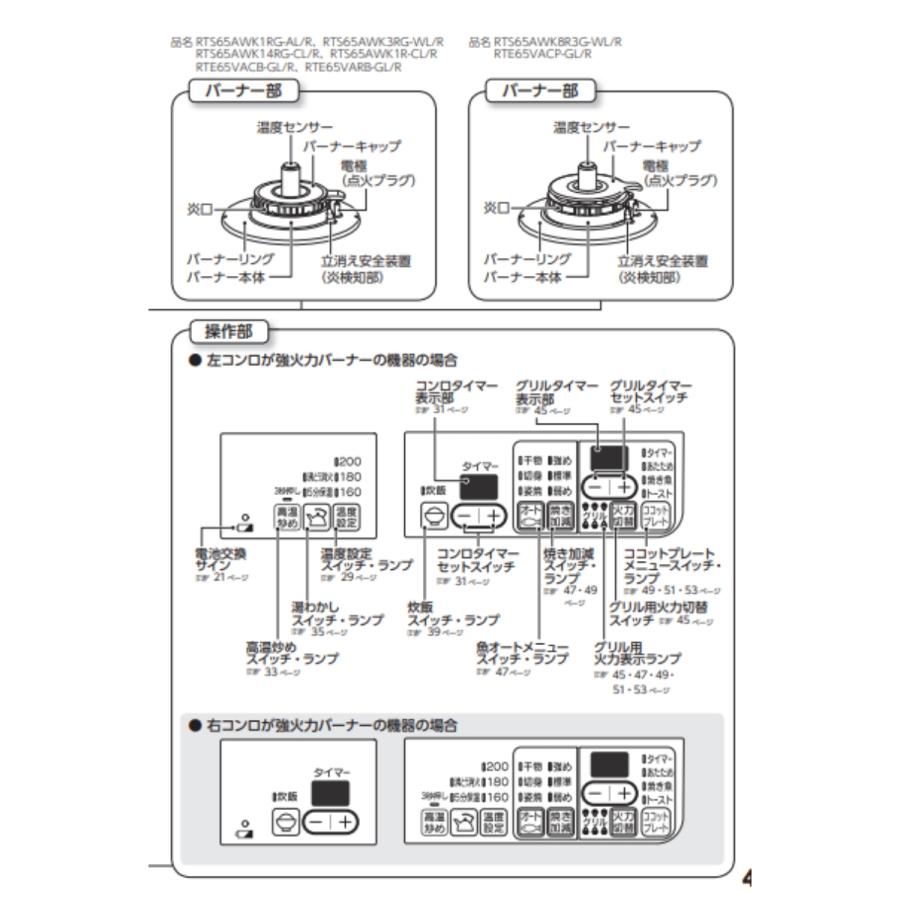 リンナイ RTS65AWK1RG-AL-A13 リンナイ 都市ガス ガスコンロ Rinnai 2口 左強火力 幅約60cm 料理 水無し両面焼きグリル 消火機能 安全装置 : イーマックス ...