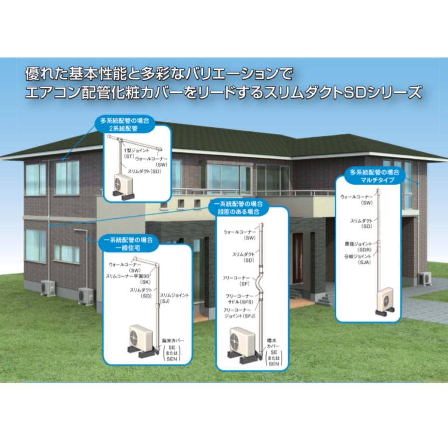 ストリーマ SD-77-I エアコン 室外機 部品 スリムダクト SD アイボリー 配管化粧カバー エアコン用部材 : イーマックスジャパン - 通販 - Yahoo!ショッピング