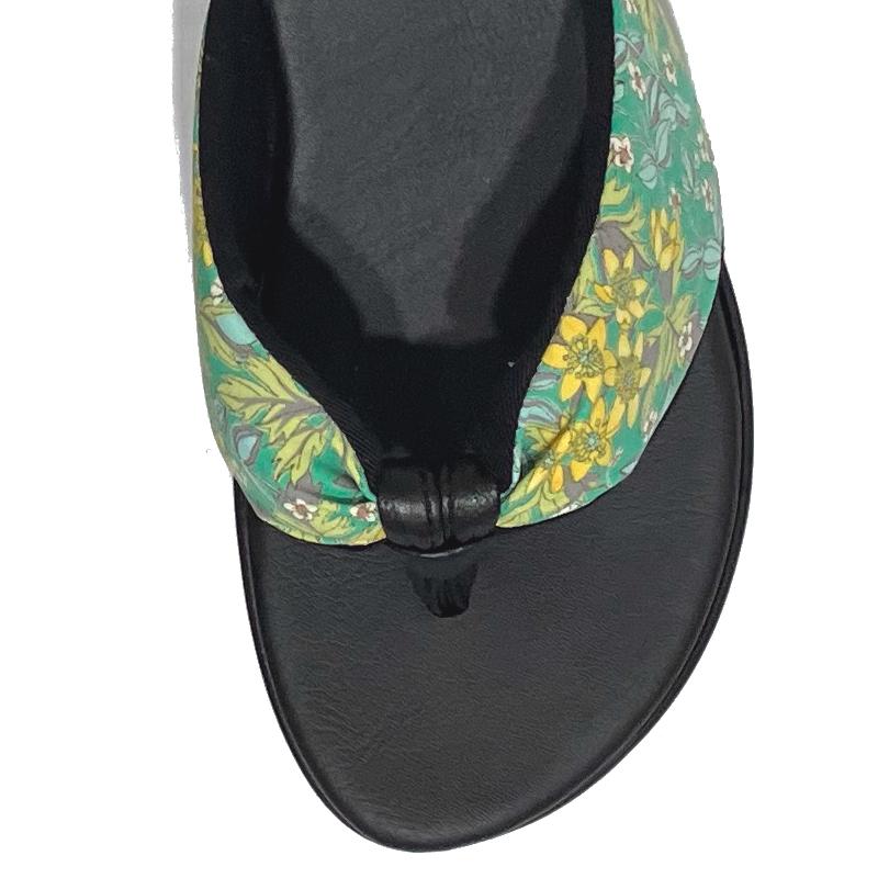 下駄風 花柄サンダル リバティコラボ柄 No.8081 日本製 ブラウン・グリーン・ベージュ : ミネルヴァ Yahoo!店 - 通販 - Yahoo!ショッピング