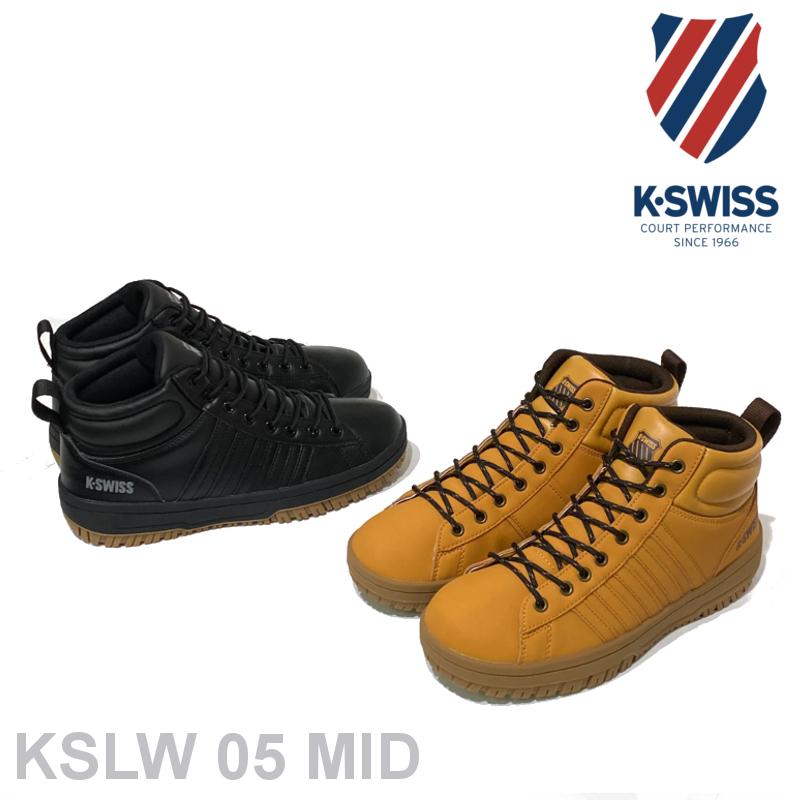 K-SWISS ケースイス KSLW 05 MID ミッドカットスニーカー ウィート ブラック 防水 防滑 : ミネルヴァ Yahoo!店 ...