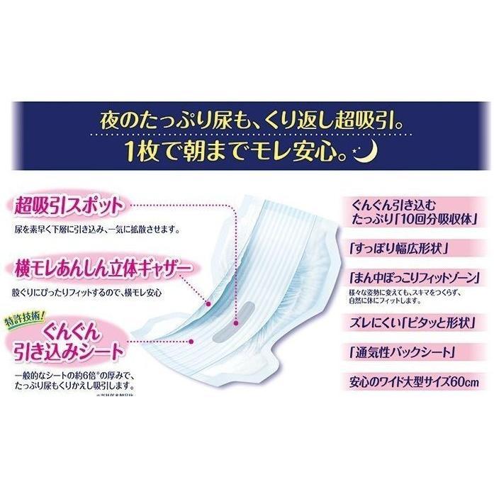 ライフリー一晩中あんしん 10回吸収尿とりパッド 夜用超スーパー18枚 4入 1パック1848円（税込） :4903111982004:おむつ ...