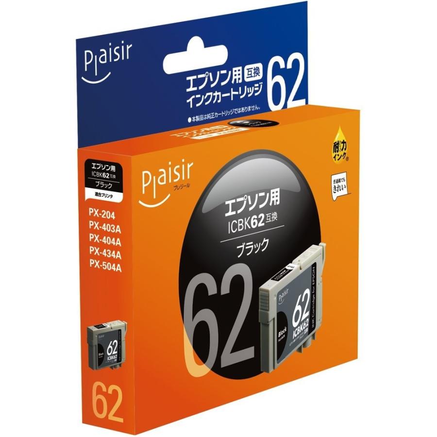 プレジール エプソン (EPSON) ICBK62 対応 ブラック 互換インク PLE-E62B : イープレジール - 通販 - Yahoo!ショッピング