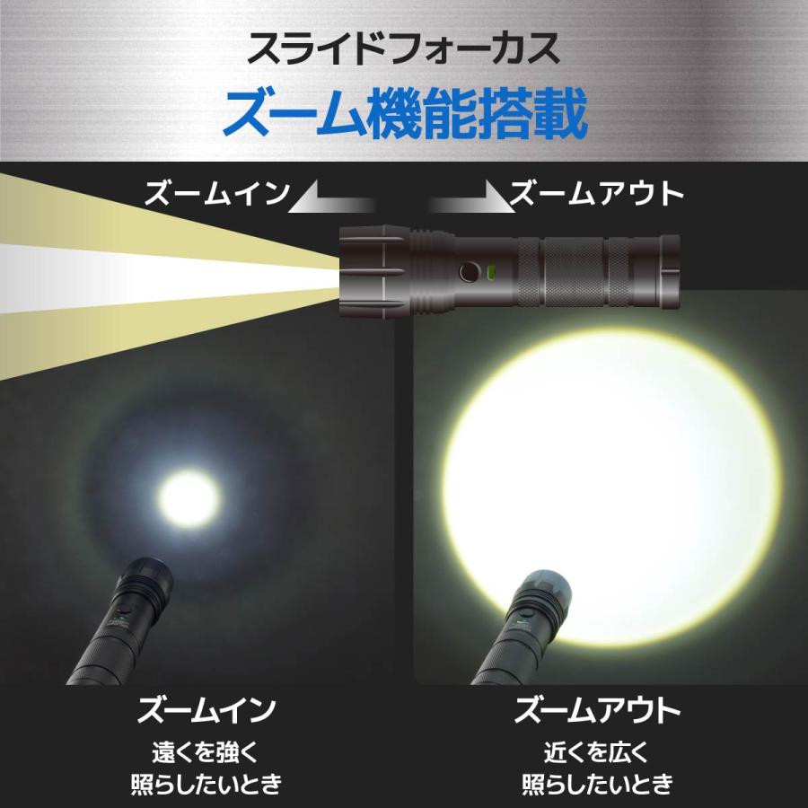 懐中電灯 LEDズームライト レッドカイザー スライドフォーカス 1100ルーメン｜LHA-KS331PZ-K2 08-1041 オーム電機 : e-プライス - 通販 - Yahoo!ショッピング