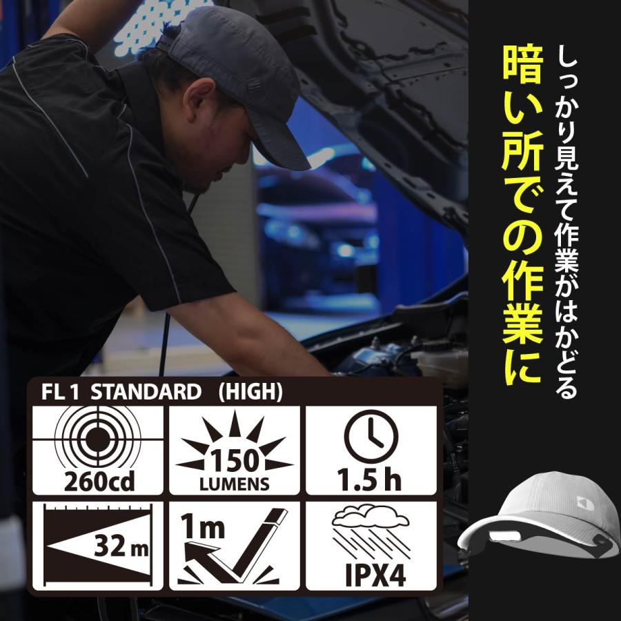 ライト LEDキャップライト USB充電式｜SL-M150-K 08-1351 オーム電機 : e-プライス - 通販 - Yahoo!ショッピング